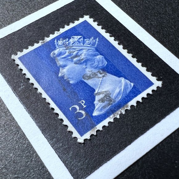 Wall Decor | Queen Elizabeth Ii Blue Framed Postage Stamp Art 4x4 ...